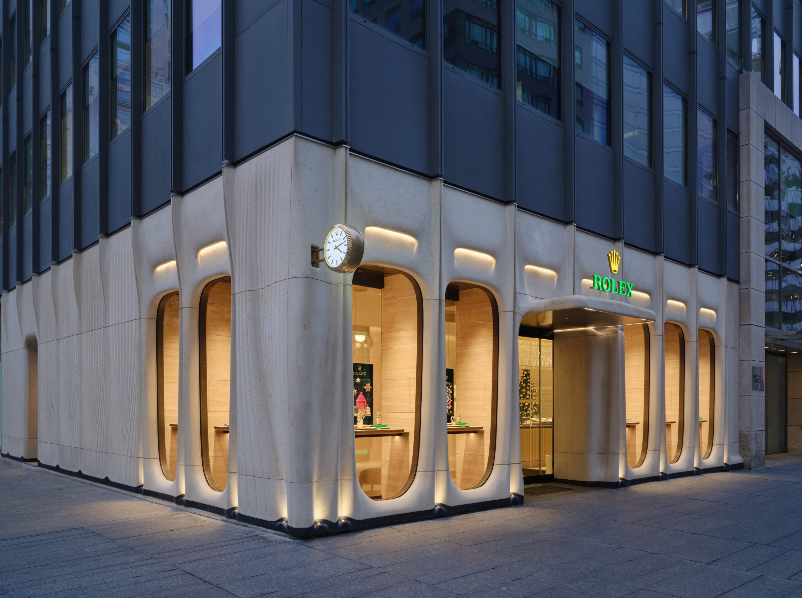 Using parametric design, a new Rolex boutique in Toronto boasts a ...
